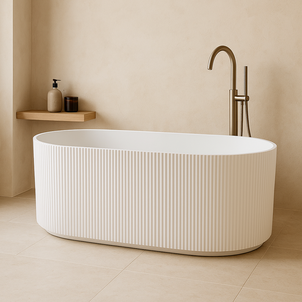 Ronelle Fluted Freestanding Bathtub 1500/1700mm – Luxern Home