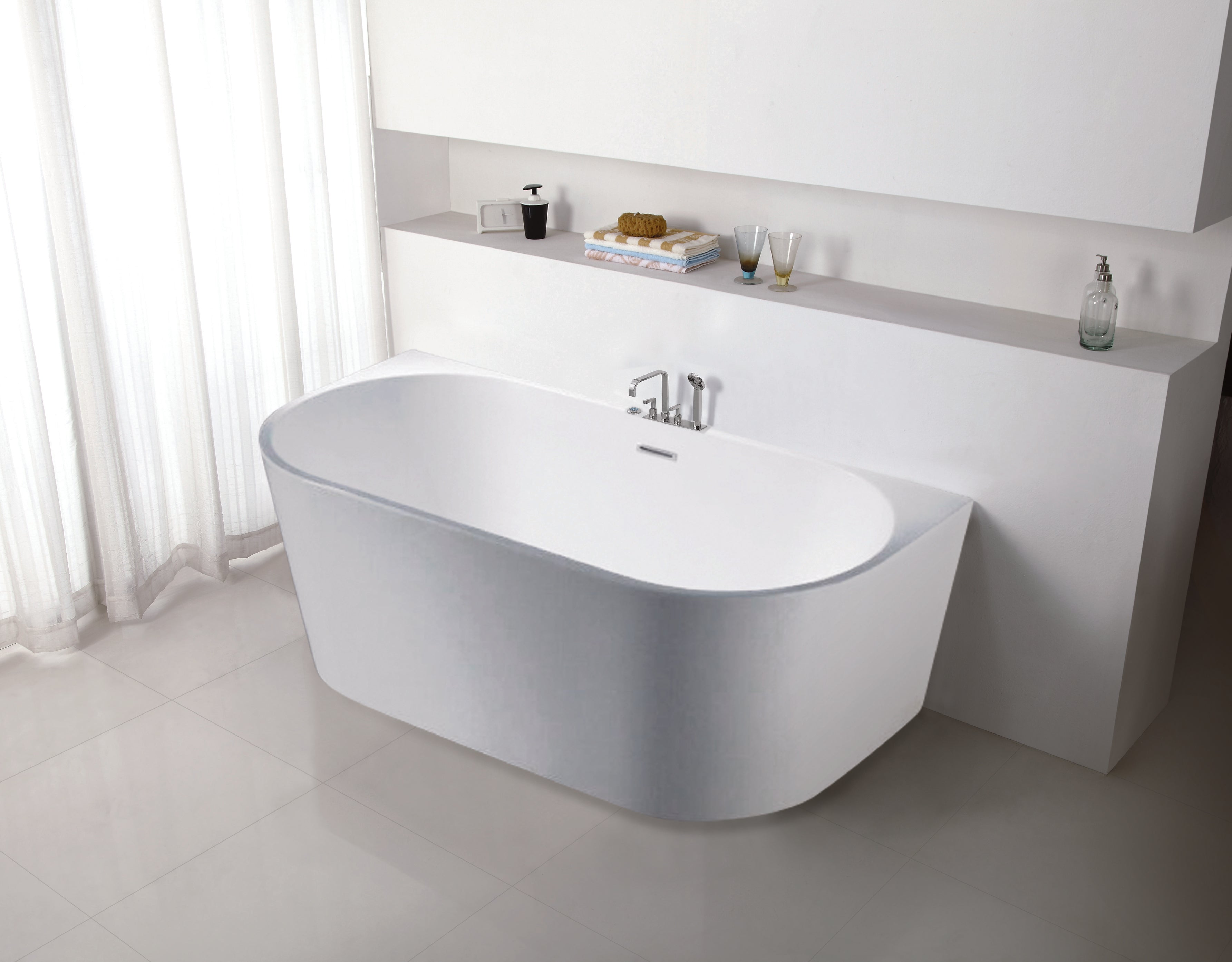 Harmira Back to Wall Bathtub 1400/1500/1700mm – Luxern Home